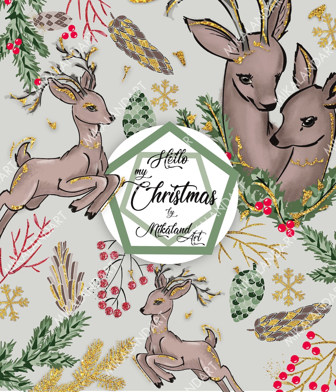 Fancy Christmas Clipart Winter Clipart Gold Christmas Red Christmas ...