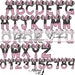 Minnie Mouse PINK Alphabet Hand-drawn Clipart Letters and Numbers, Pink ...