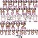 Minnie Mouse PINK&GOLD Alphabet Hand-drawn Clipart Letters and Numbers ...