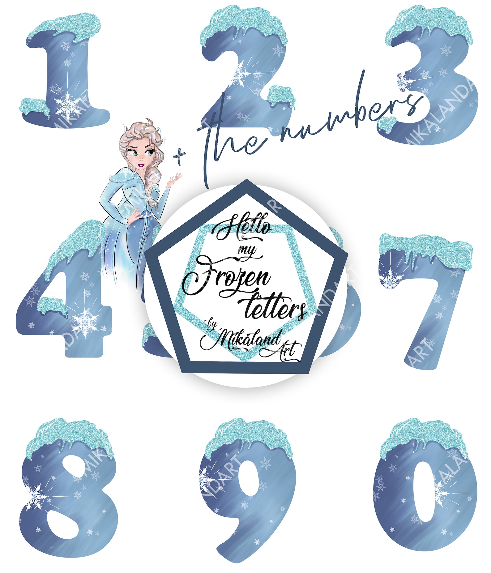 Frozen Letter Clipart Frozen Number Png Frozen Image Frozen - Etsy