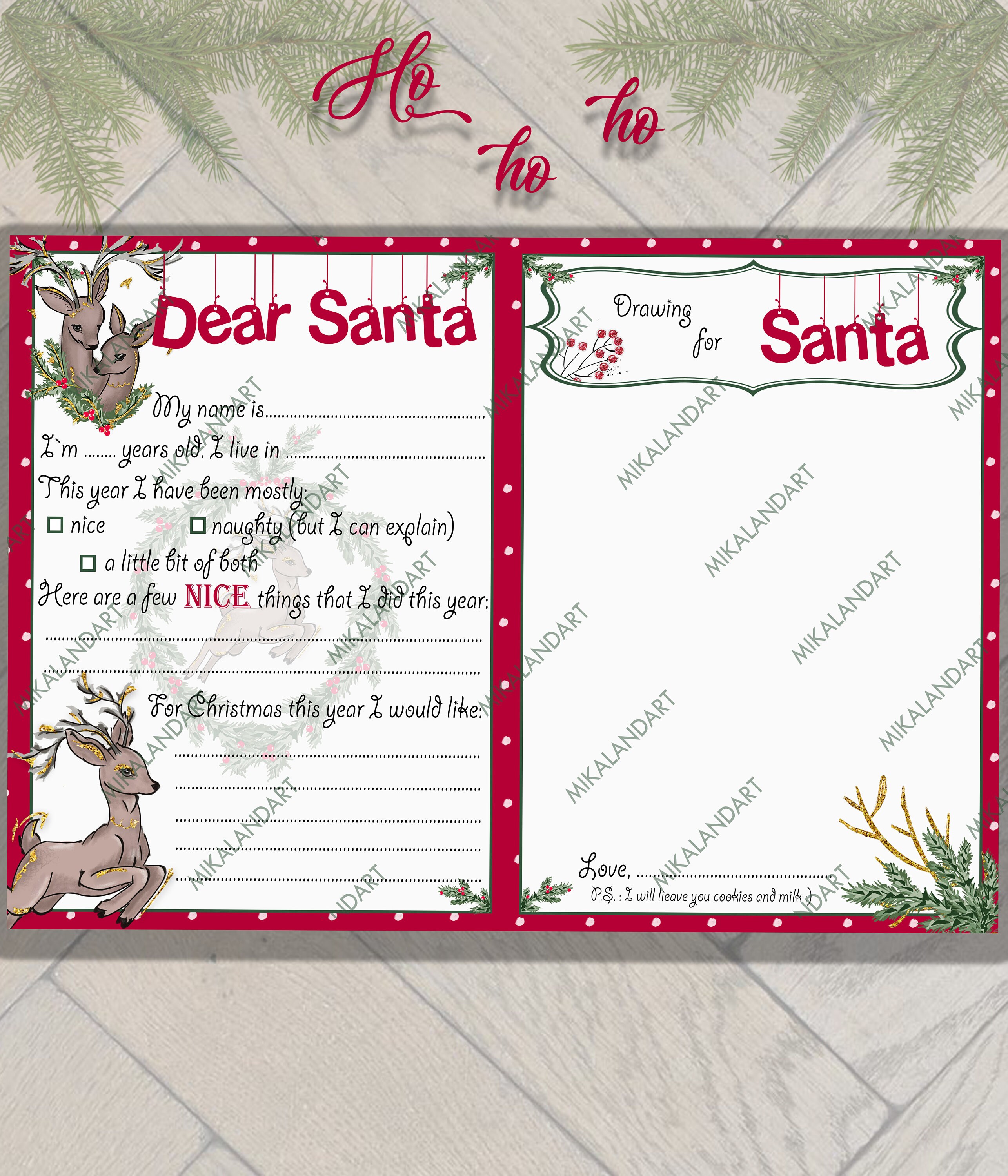 Christmas Letter to Santa A4 Kids Letter to Santa A4 - Etsy