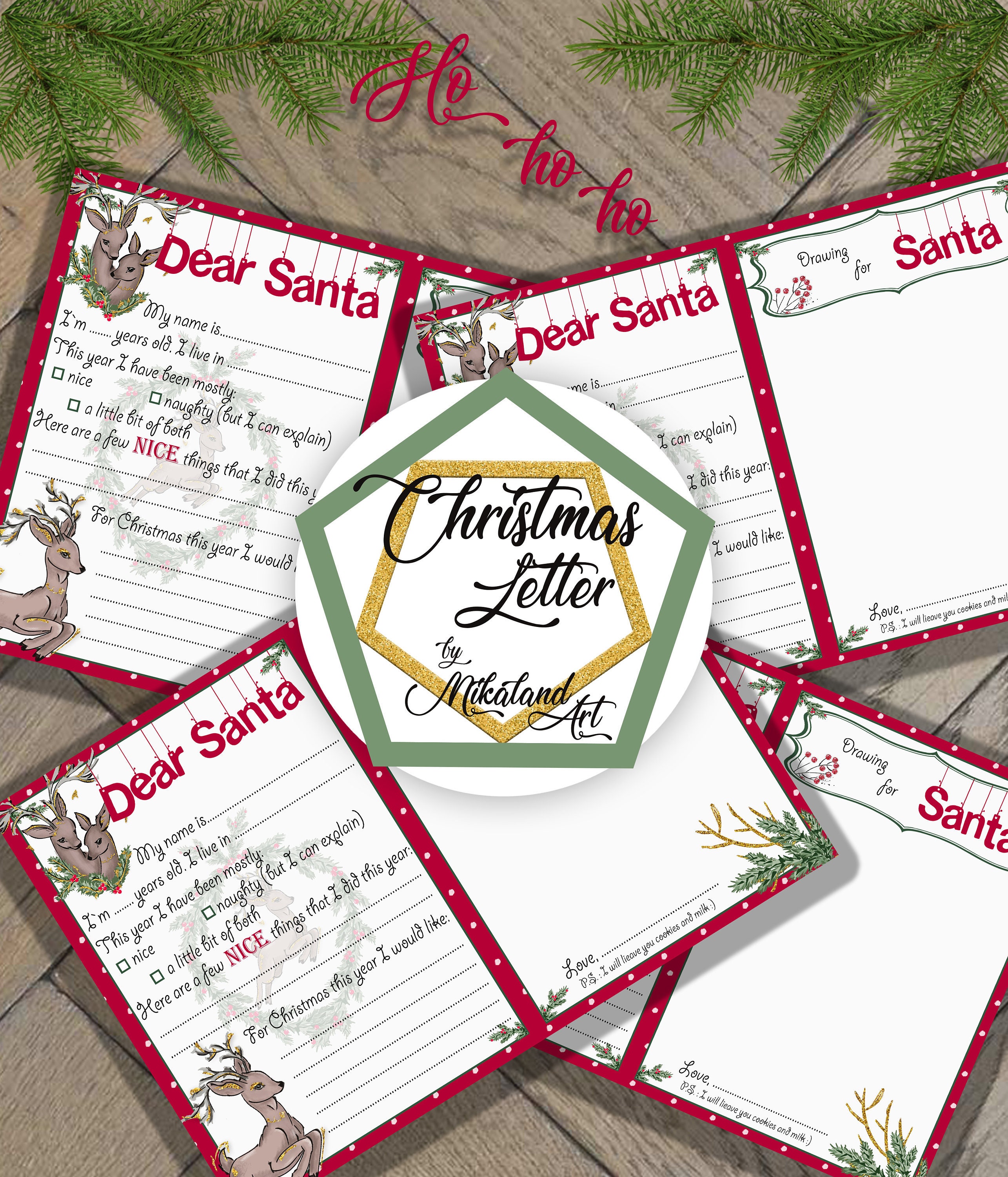 Christmas Letter to Santa A4, Kids Letter to Santa A4, Christmas Letter ...