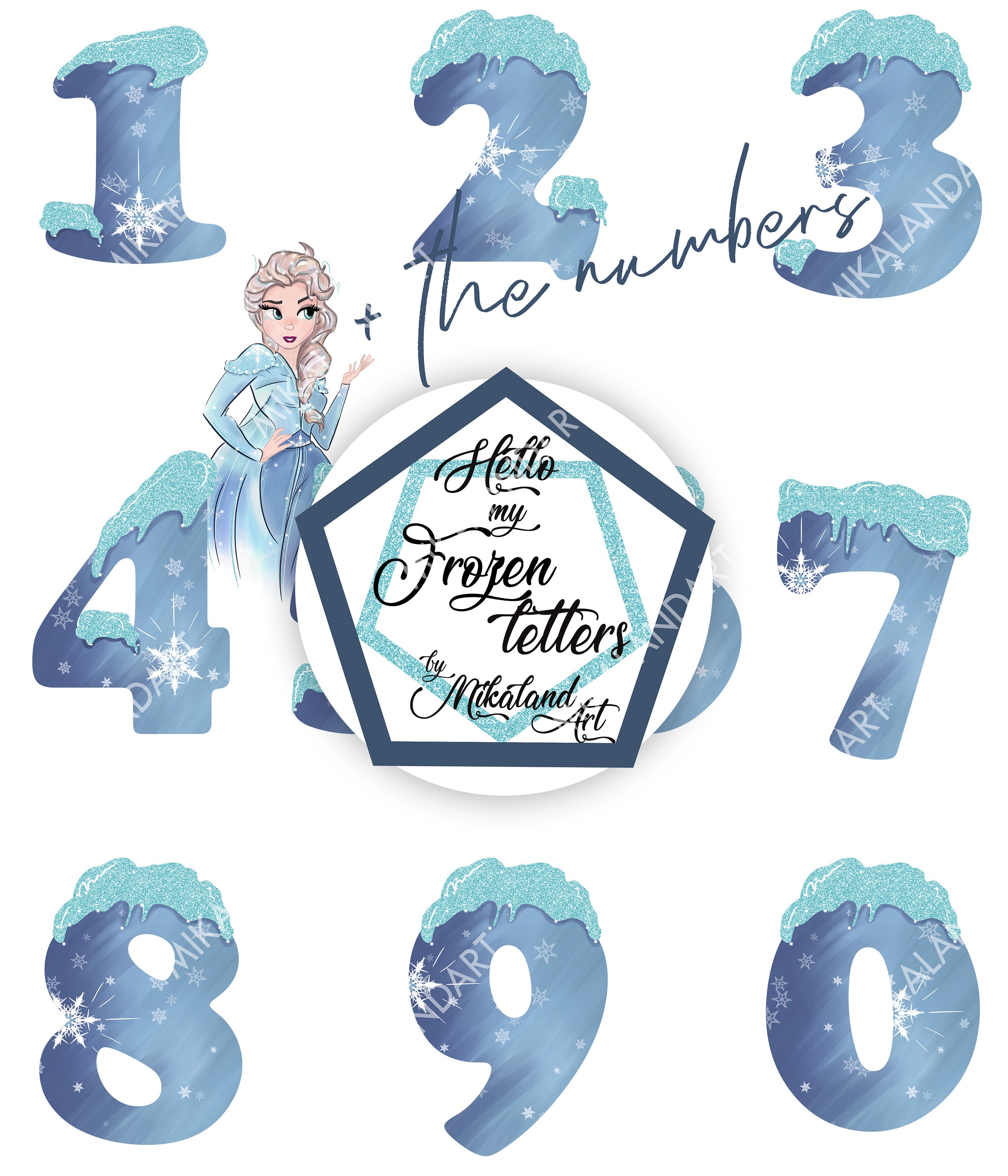 Frozen BUNDLE PNG Clipart Winter Snow Princess Frozen 2 Hand - Etsy
