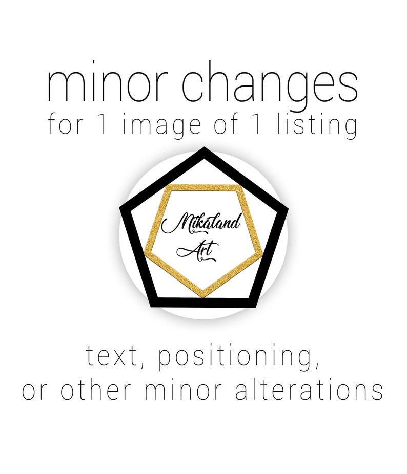 Minor Changes Add-on for a Single Item, No-credit, Clipart, Digital ...