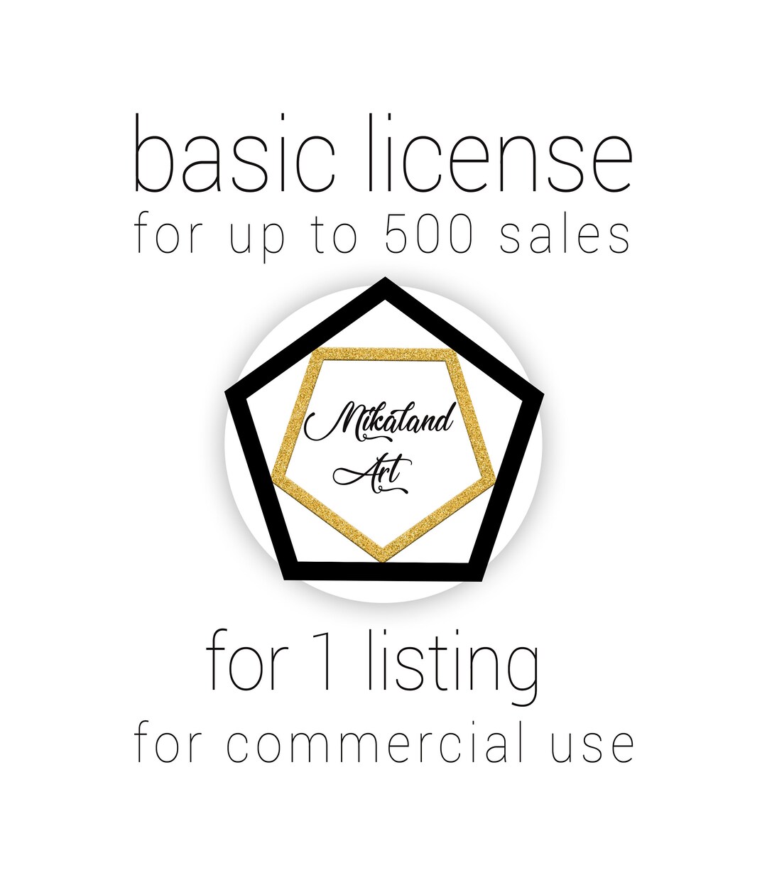 Basic License for Commercial Use, for a Single Item, No-credit, Clipart ...
