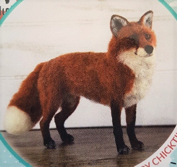 World of Wool Fabian Fox Needle Felting Kit Detailed - Etsy UK