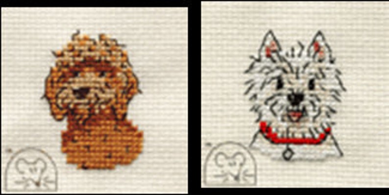 Mouseloft Paw Prints Miniature Counted Cross Stitch Kits Dog | Etsy UK