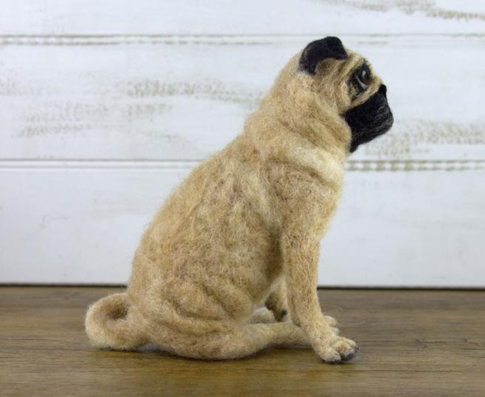 World of Wool Pugsley Pug Dog Needle Felting Kit Detailed - Etsy UK