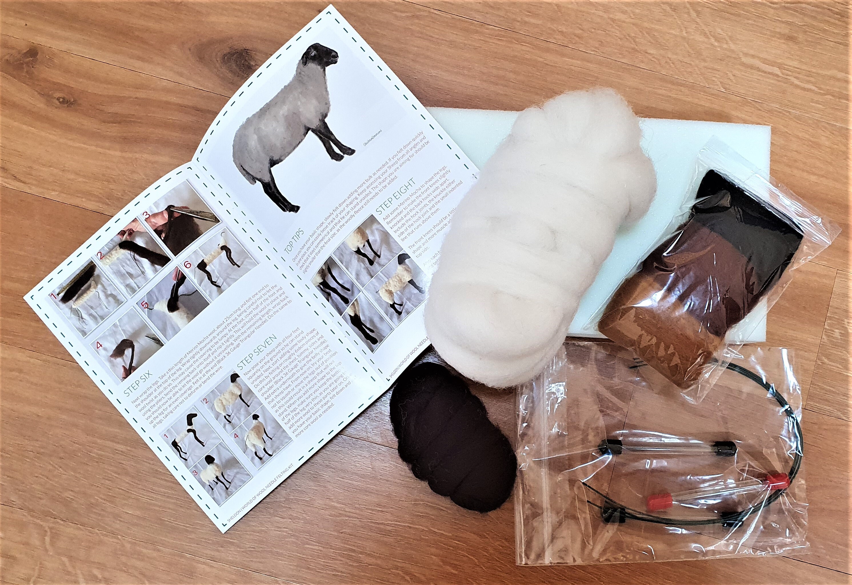 World of Wool Sheldon Sheep Needle Felting Kit Includes - Etsy