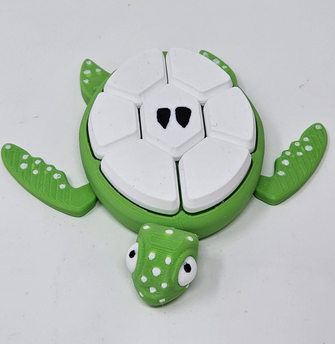 Apple Turtle Fidget Toy: 3D Printed Sensory Clicker - Etsy