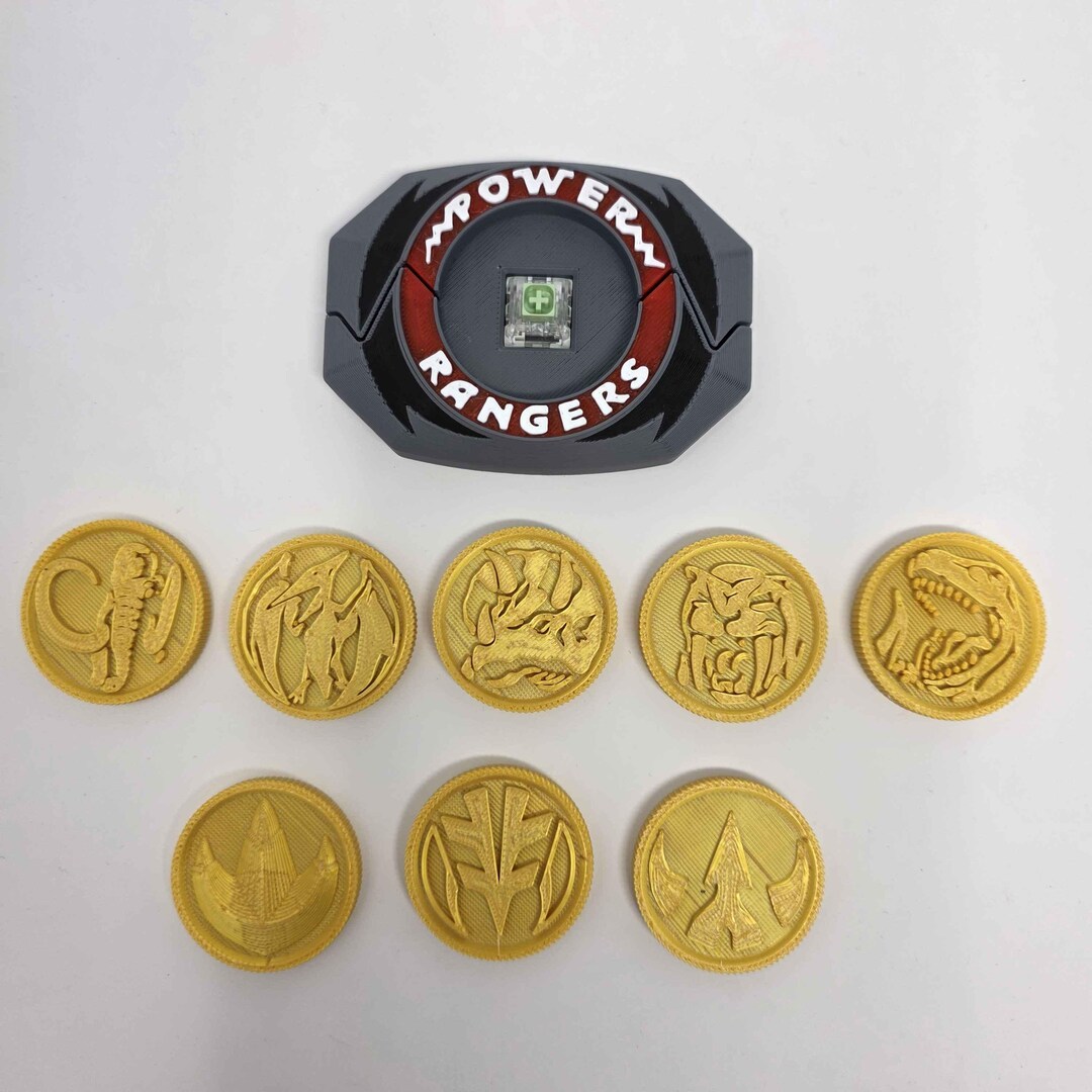 MMPR Inspired Clickable Morpher With 3D Printed Gold Coin Set – Retro ...