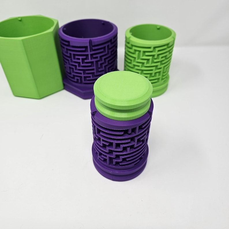 3D Printed Hexagon Maze Puzzle Box: Interactive Storage Container - Etsy