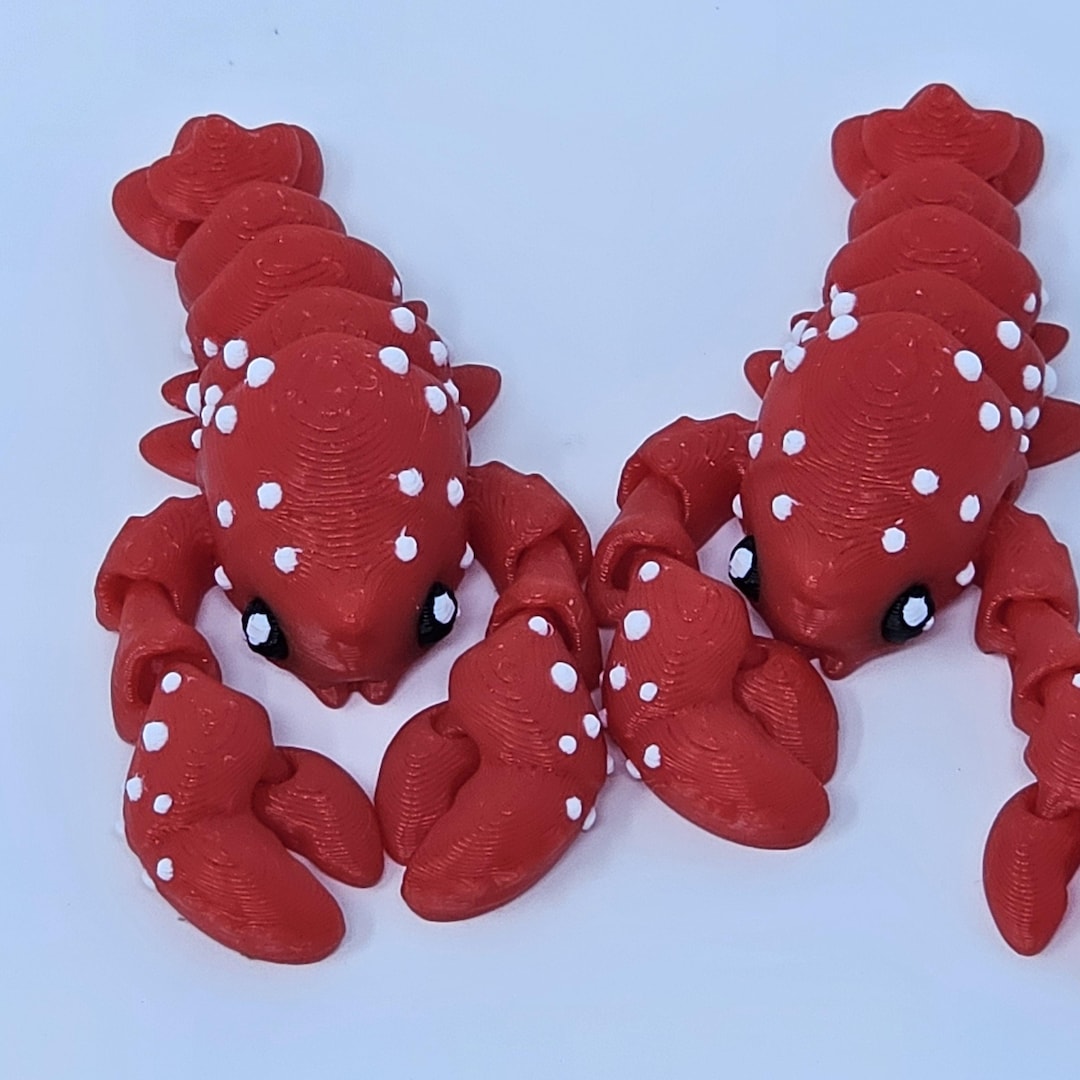 3D Printed Articulated Lobster Fidget Toy: Sensory Stress Relief - Etsy UK