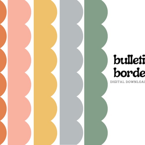 Printable Boho Borders bulletin Board 5 Designs Included - Etsy