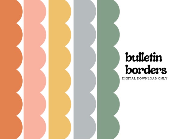 Printable Boho Borders bulletin Board 5 Designs Included - Etsy