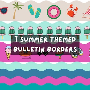 Printable Summer Borders (bulletin Board) - 7 Designs Included | Summer ...
