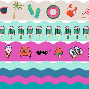 Printable Summer Borders (bulletin Board) - 7 Designs Included | Summer ...