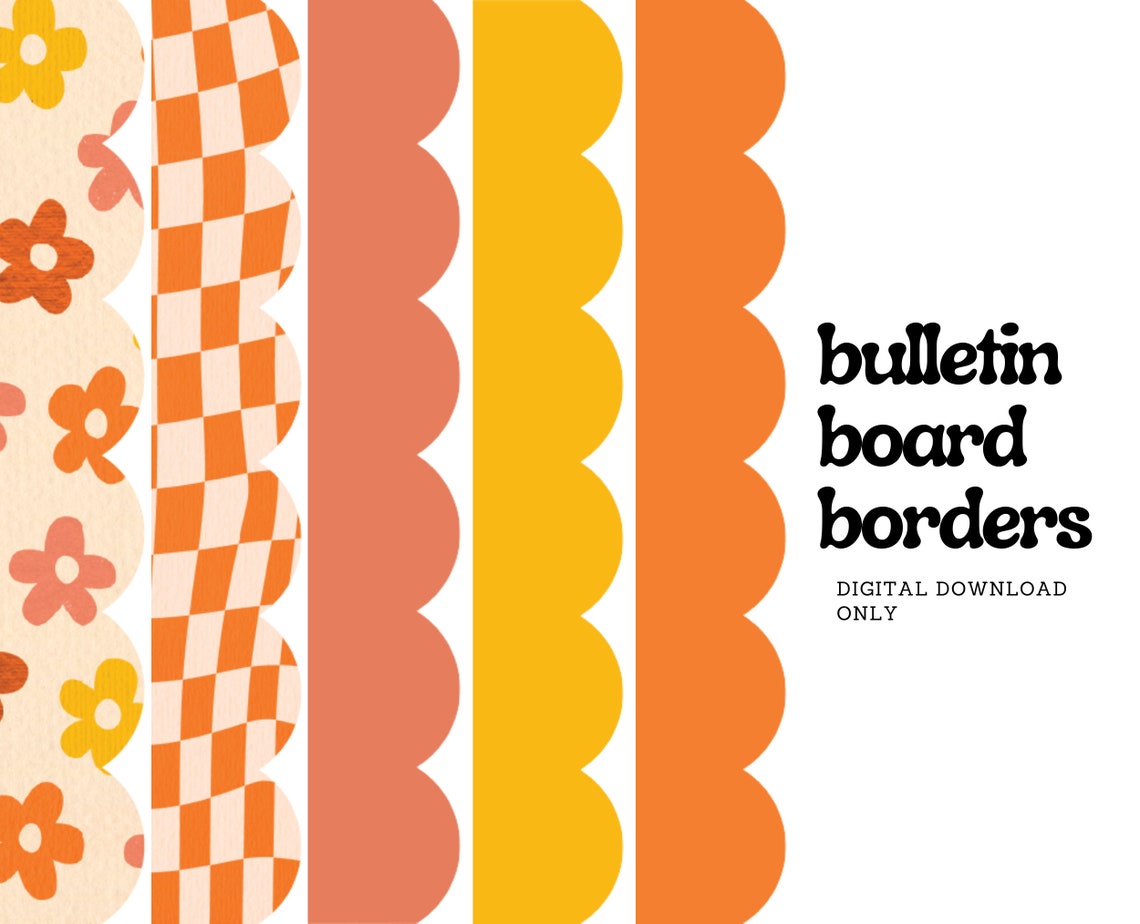 Printable Groovy Borders (bulletin Board) - 5 Designs Included | Groovy ...