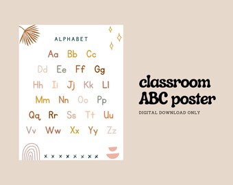 Digital Download Classroom Shapes | Neutral Shapes Poster | Aesthetic ...