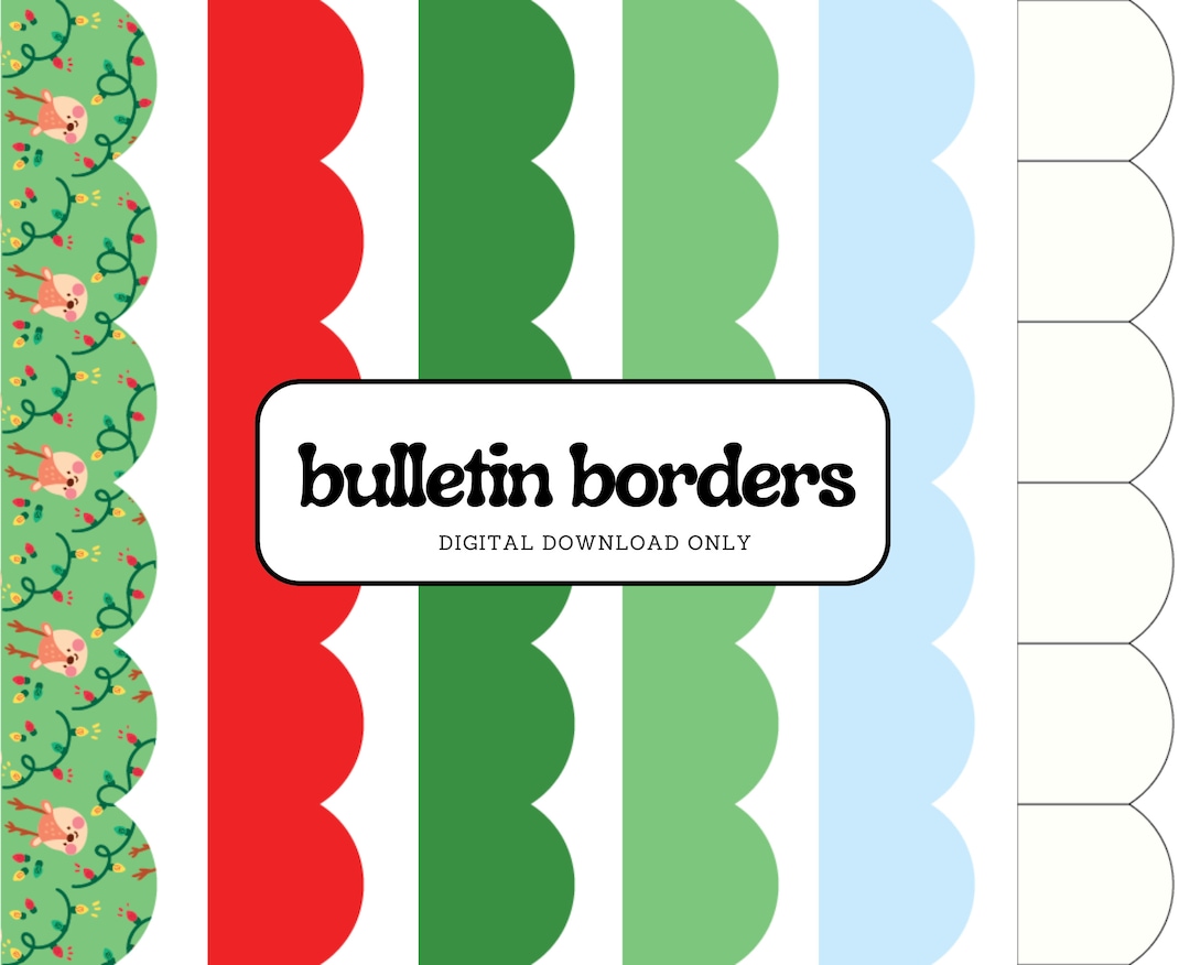Printable Winter Borders (bulletin Board) - 6 Designs Included ...
