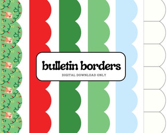 Printable Winter Borders (bulletin Board) - 6 Designs Included ...