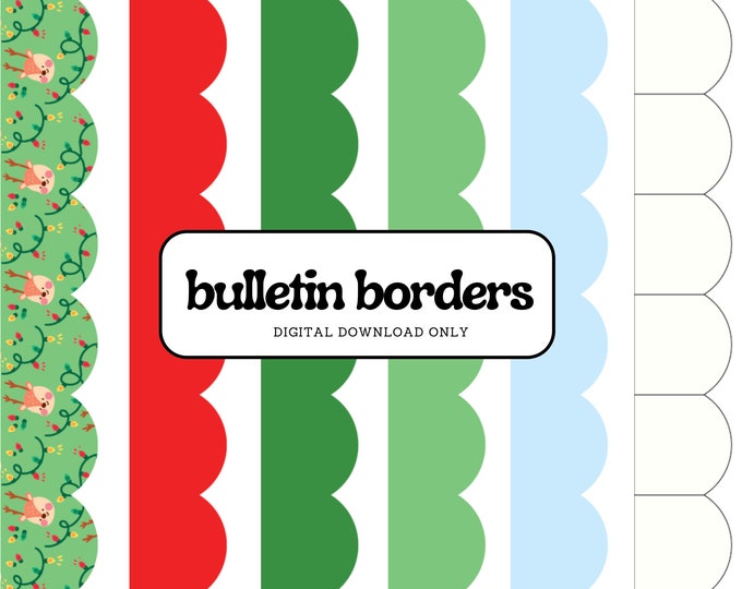 Printable Winter Borders (bulletin Board) - 6 Designs Included ...
