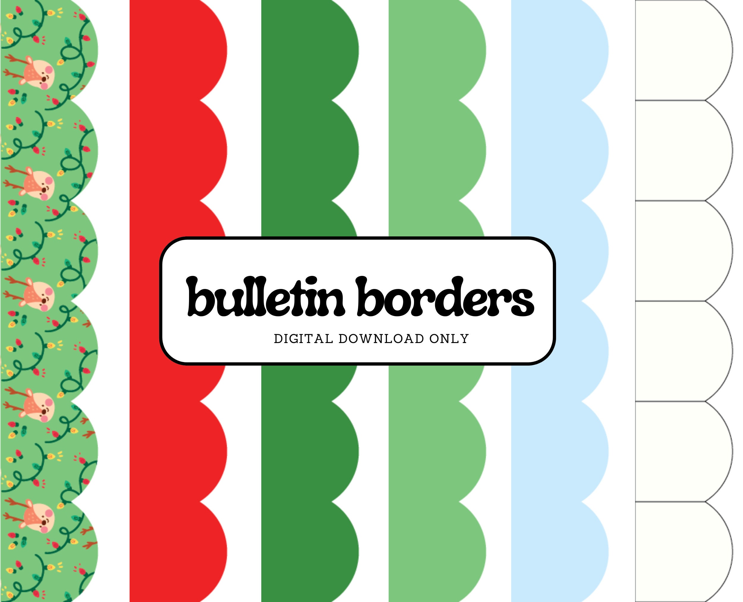 Printable Winter Borders (bulletin Board) - 6 Designs Included ...