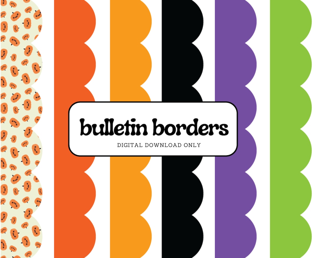 Printable Halloween Borders (bulletin Board) - 6 Designs Included ...