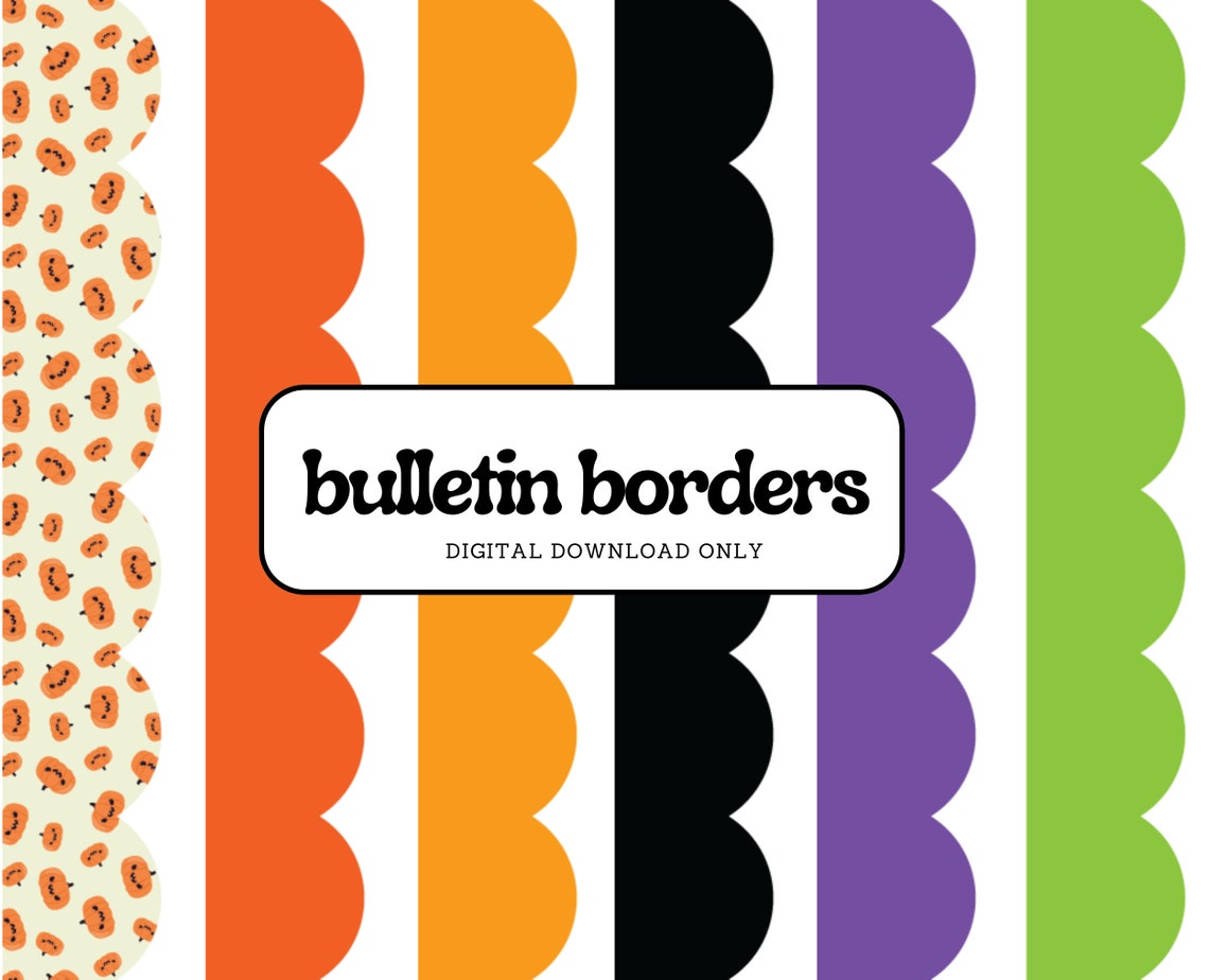 Printable Halloween Borders (bulletin Board) - 6 Designs Included ...