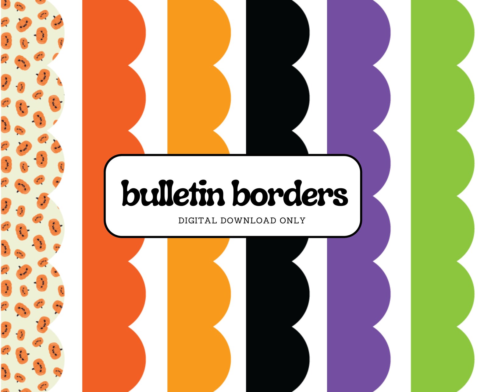 Printable Halloween Borders (bulletin Board) - 6 Designs Included ...