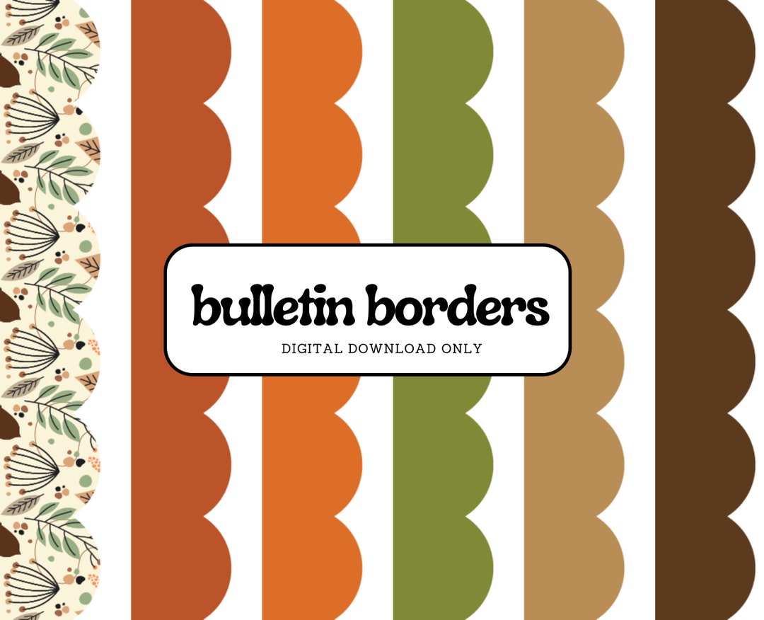 Printable Fall Borders (bulletin Board) - 6 Designs Included | Fall ...