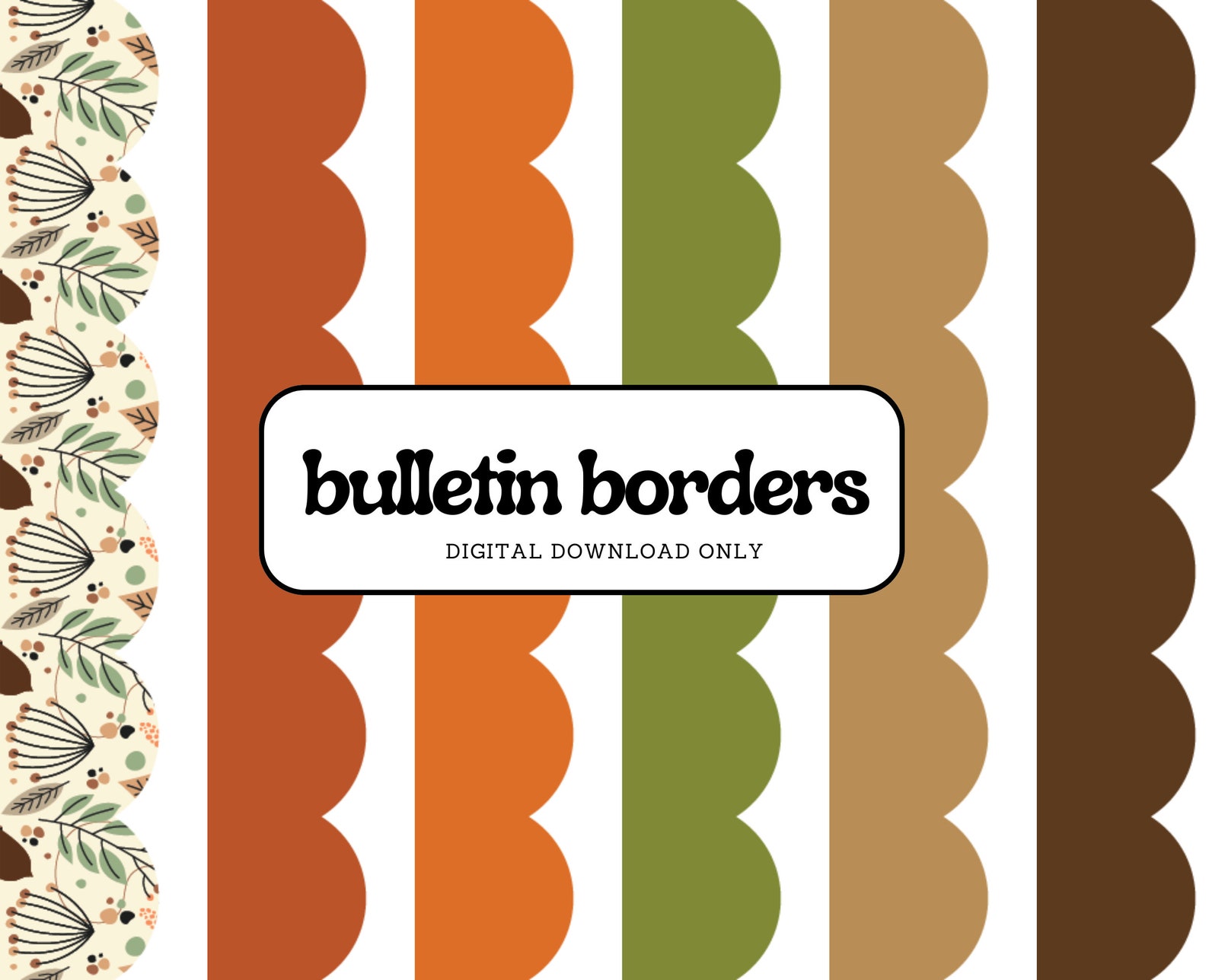 Printable Fall Borders (bulletin Board) - 6 Designs Included | Fall ...