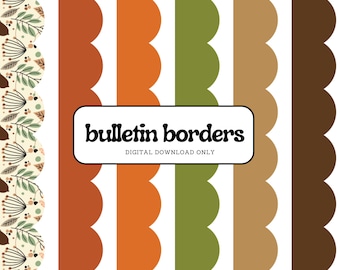 Printable Fall Borders (bulletin Board) - 6 Designs Included | Fall ...