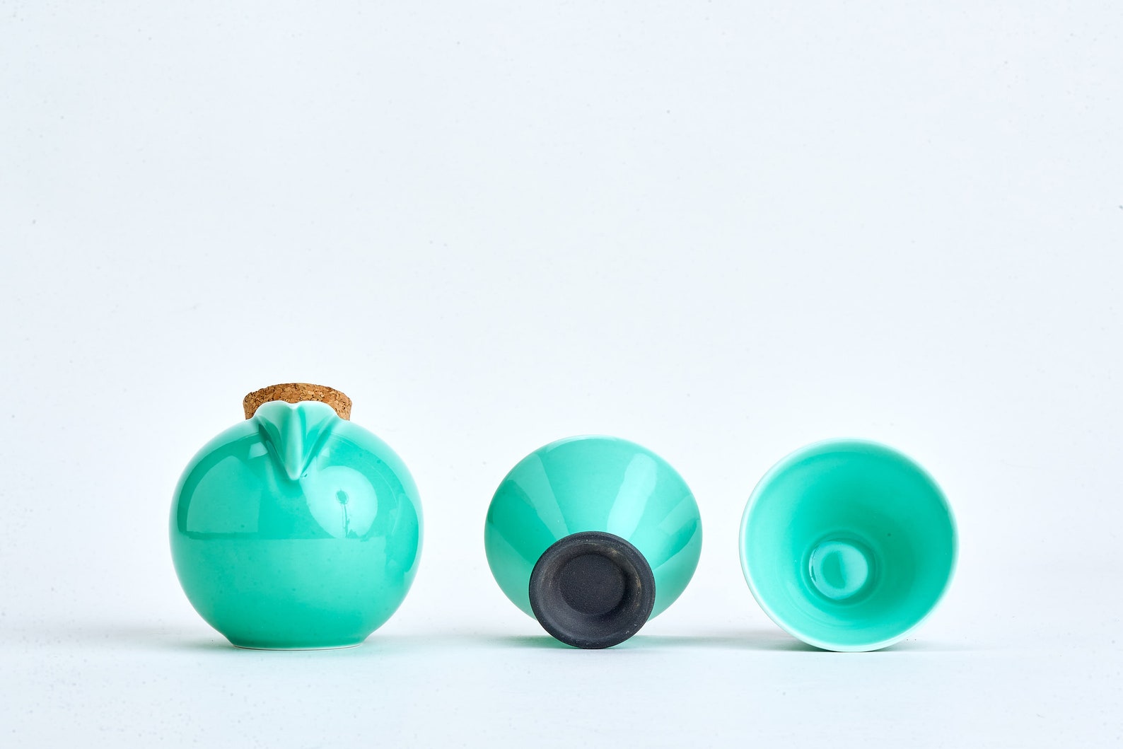 Sea Form Green Sake Set - Etsy