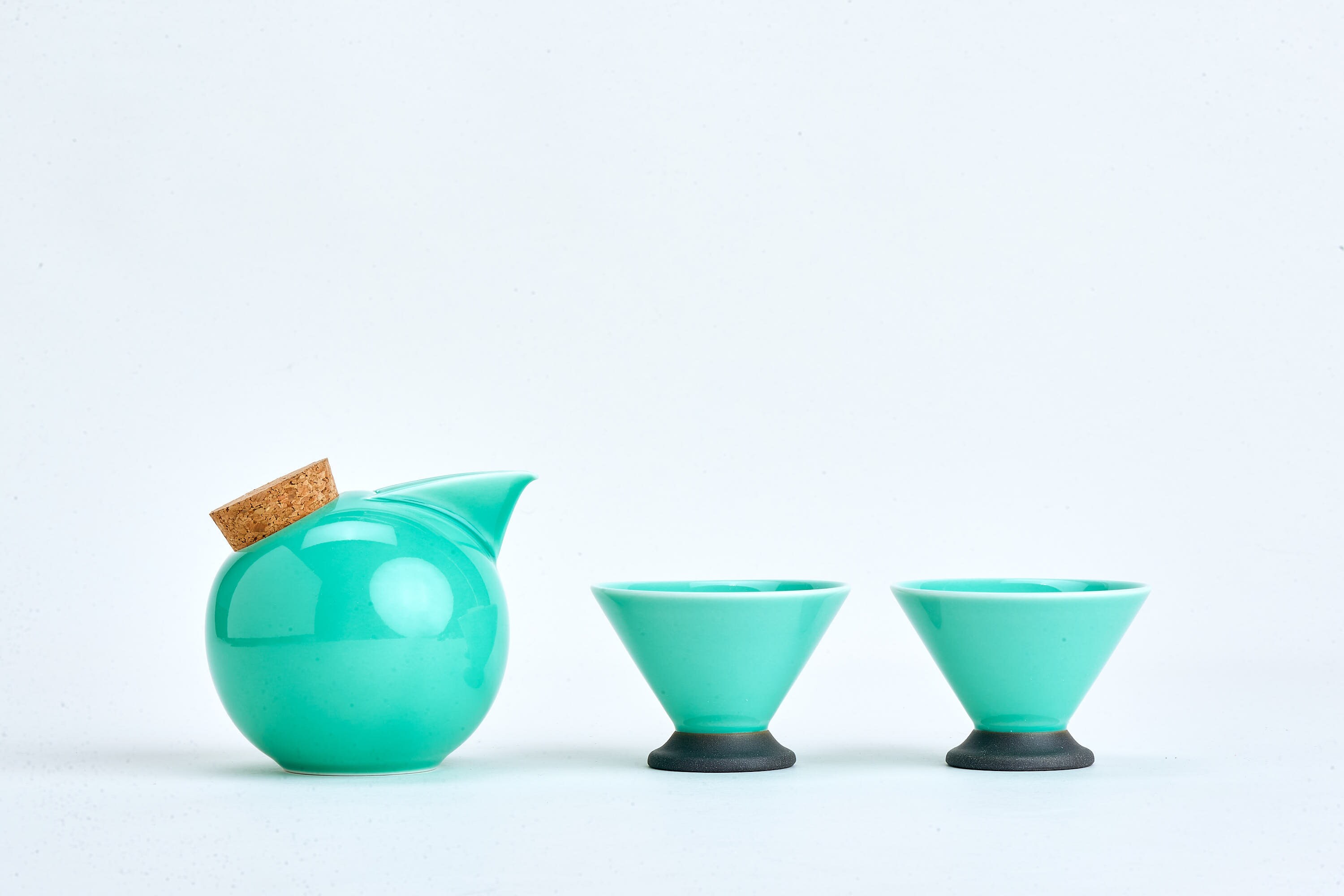 Sea Form Green Sake Set - Etsy