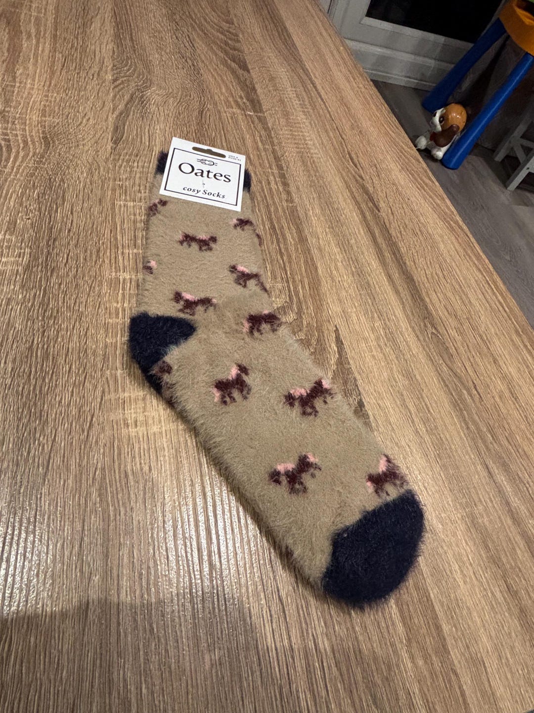 Ladies Cosy Socks: Soft Novelty Gift U.K. Size 4-8 Horse Design - Etsy UK