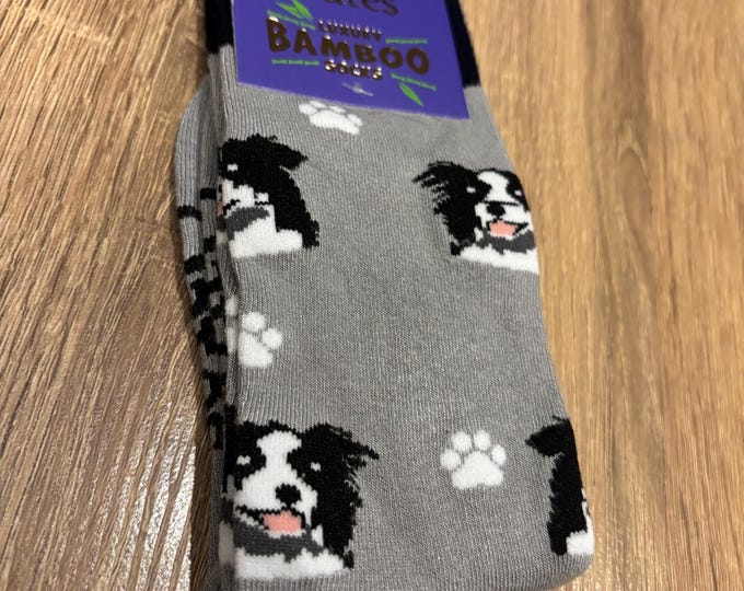 Bamboo Border Collie Dog Design Socks: Soft Novelty Gift - Etsy UK