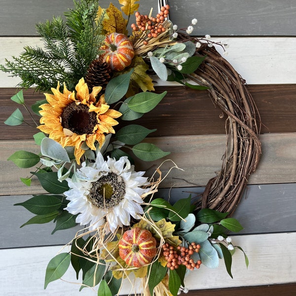 Rustic Fall Wreath - Etsy