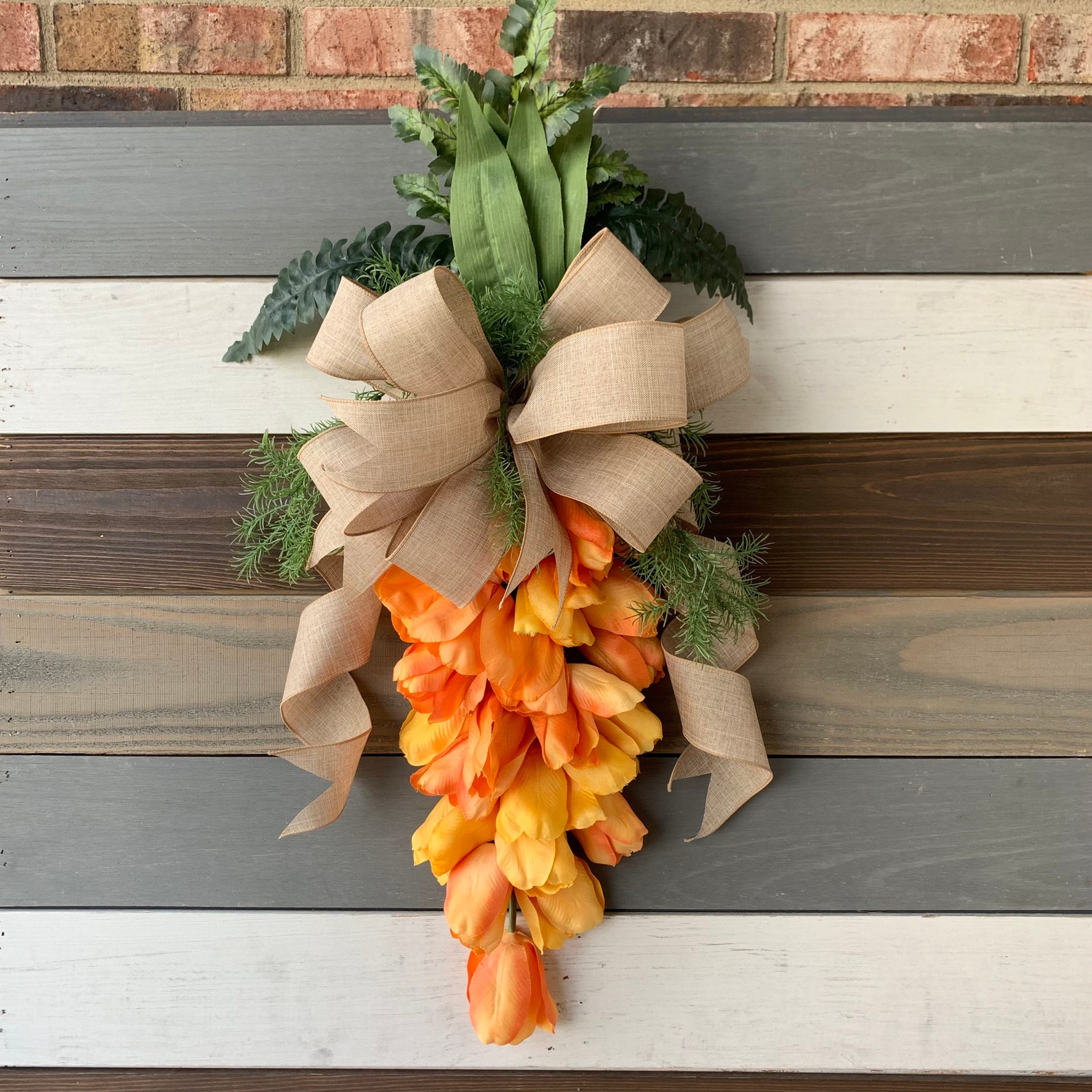 Tulip Carrot Door Hanger Carrot Wreath Tulip Carrot Swag - Etsy