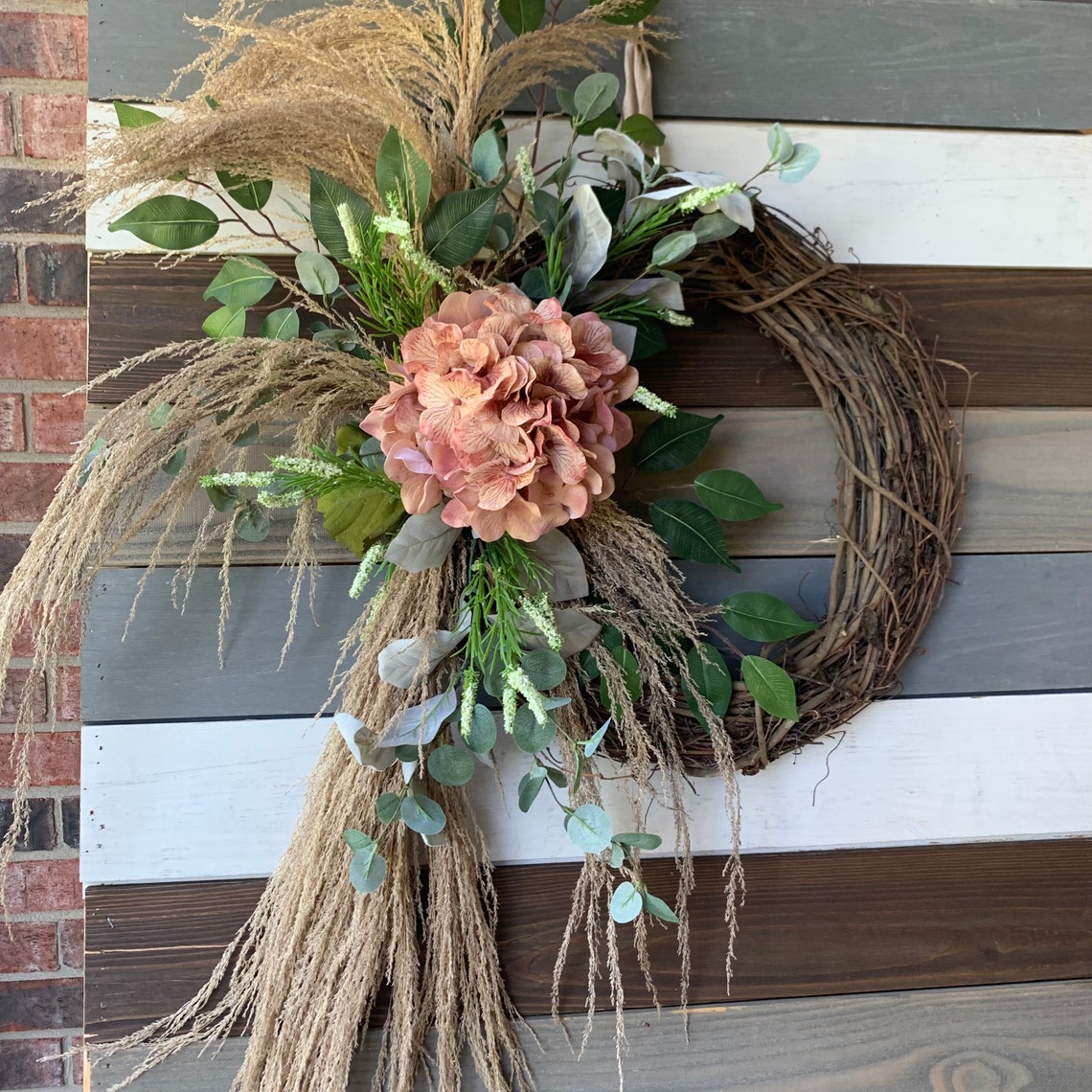 Boho wreath boho rustic wreath boho fall wreath boho decor | Etsy