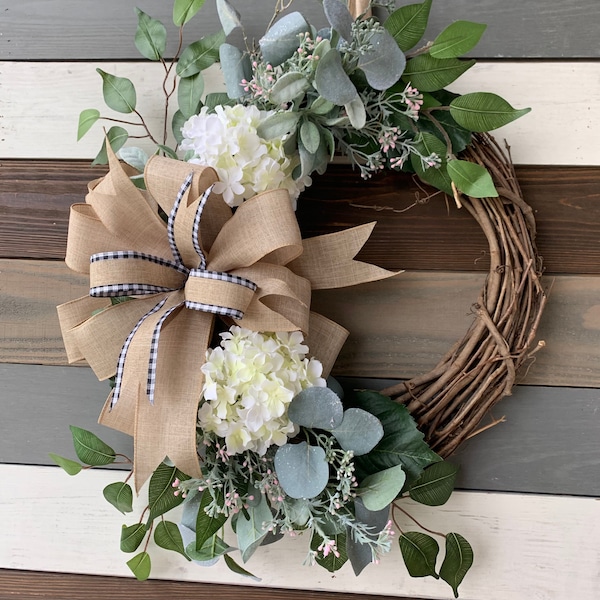 Hydrangea Wreath - Etsy