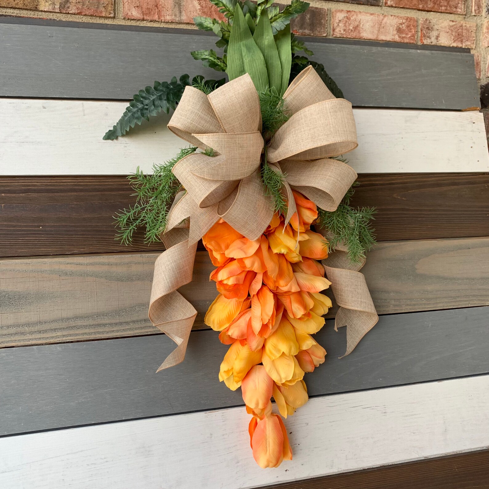 Tulip Carrot Door Hanger Carrot Wreath Tulip Carrot Swag - Etsy