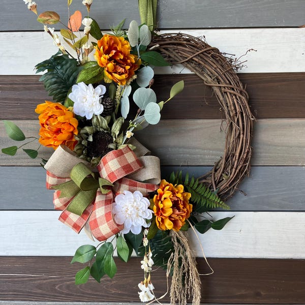 Rustic Fall Wreath - Etsy