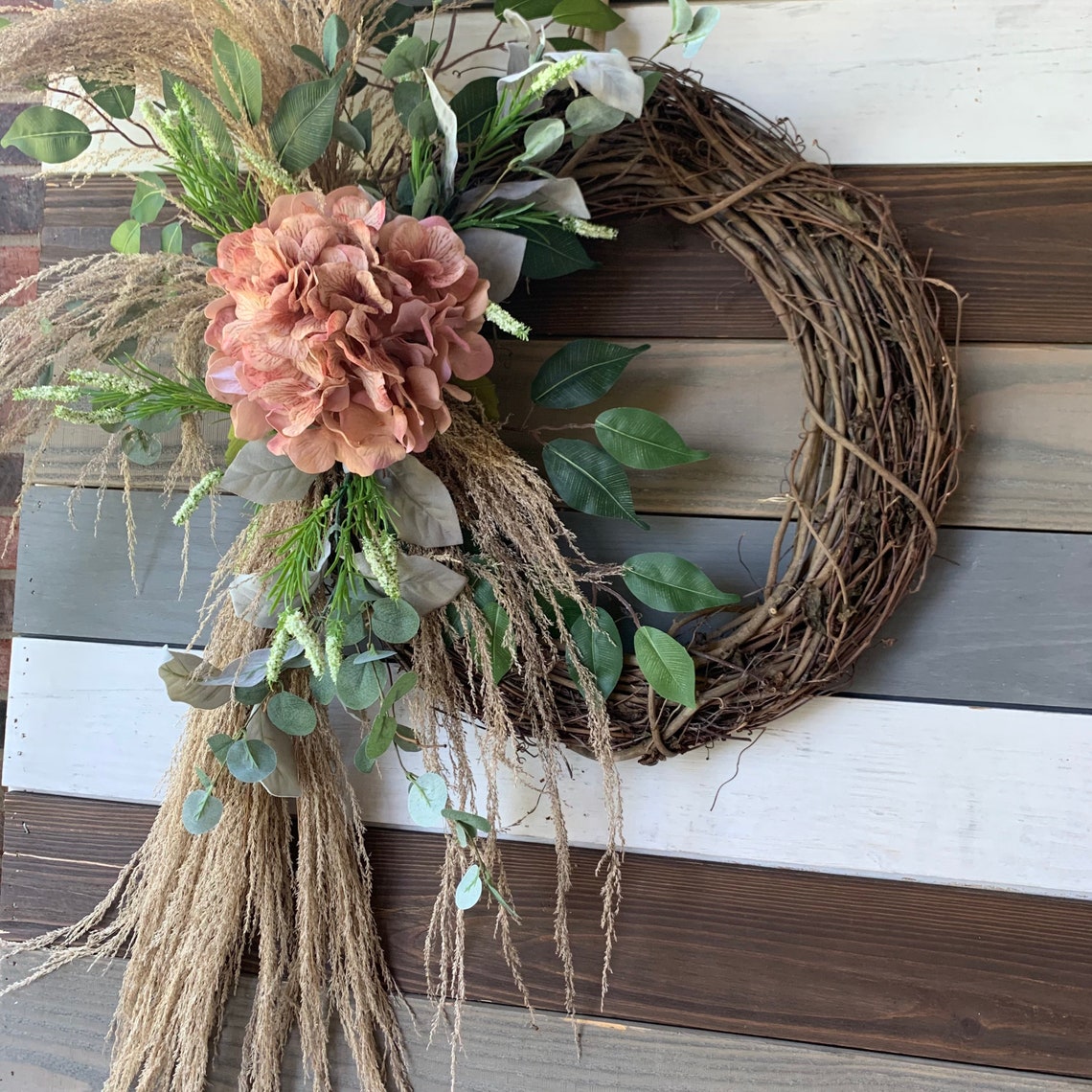 Boho wreath boho rustic wreath boho fall wreath boho decor | Etsy