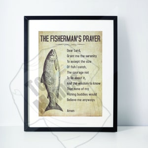 Fisherman's Prayer Funny Fisherman Gift Fishing Quote Gift for ...