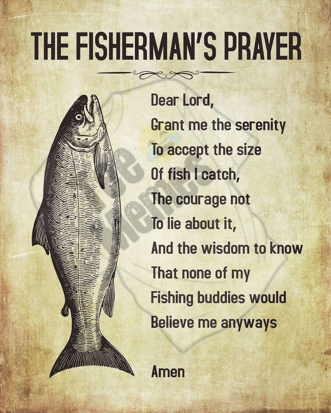 Fisherman's Prayer Funny Fisherman Gift Fishing Quote Gift for ...