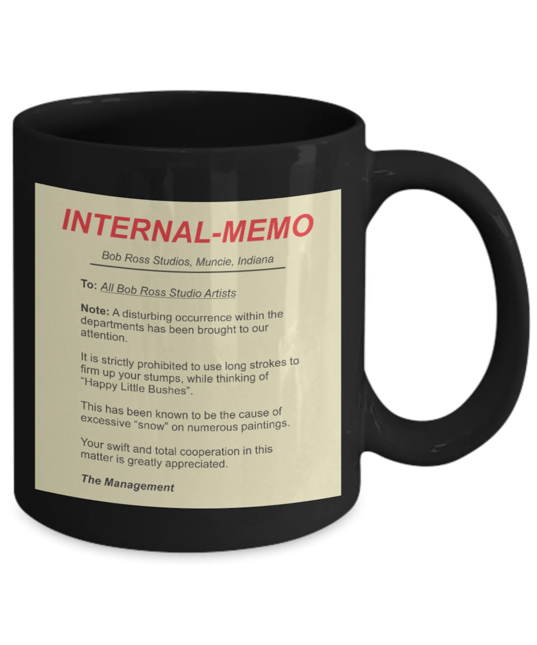 Funny Bob Ross Memo Coffee Mug | Coffee Mug Gift for Artists | Coffee ...