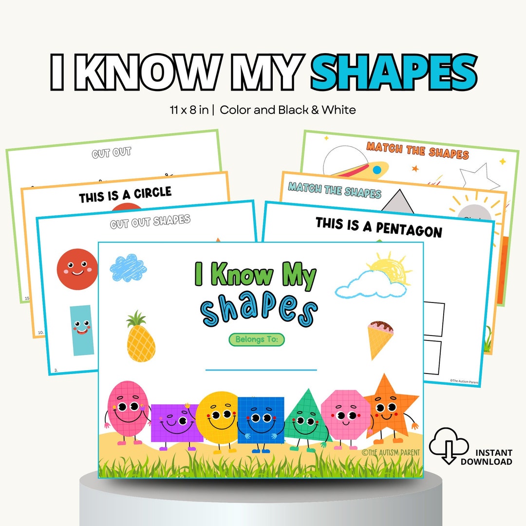 I Know My Shapes Toddler/preschool Ages 1 and Up, Busy Book - Etsy