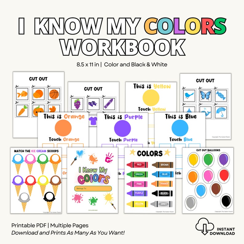 I Know My Colors Toddler/preschool Ages 1 and Up, Busy Book - Etsy