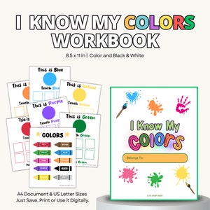 I Know My Colors Toddler/preschool Ages 1 and Up, Busy Book - Etsy